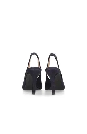 MASCARO Suede Pointed Toe Slingback - Blue