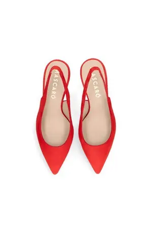 MASCARO Pointed Toe Slingback - Red