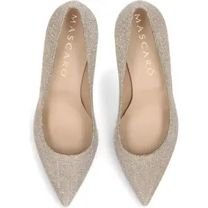 MASCARO Pointed-toe Mid-heel Pumps - Metallic Gold