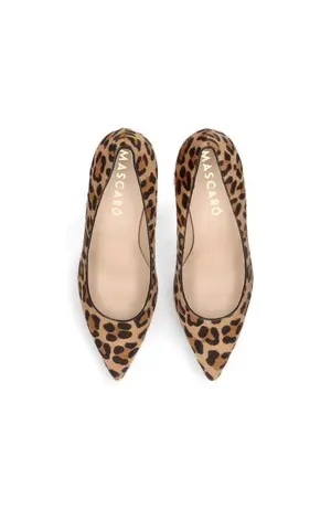 MASCARO Leopard Pointed Toe Pump - Brown