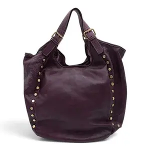 BOLSA NOVA Slouchy Studded Tote Plum