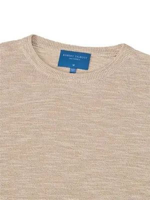 Robert Talbott Robbins Linen-silk Crewneck Sweater - Flax