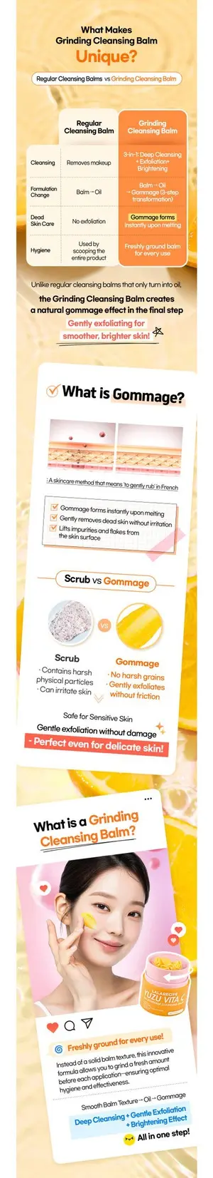 LALA RECIPE Yuzu Vita C 3-in-1 Gommage Cleansing Balm