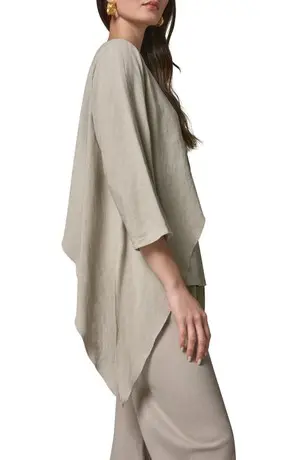 Donna Karan New York Overlap Wrap-front Top - Sandstone