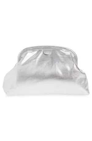 Stella McCartney Falabella Padded Clutch With Chain Strap - Silver