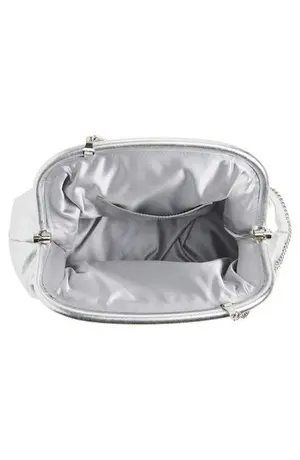 Stella McCartney Falabella Padded Clutch With Chain Strap - Silver