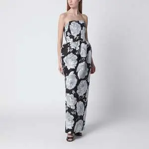 PATOU Long Bustier Dress In Mesh - Multicolor