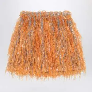 DOUUOD Feathered Skirt - Multicolor