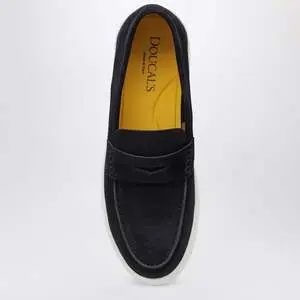 DOUCAL'S Suede Penny Loafers - Blue