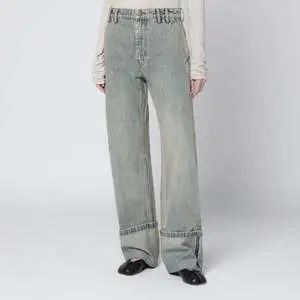 ENTIRE STUDIOS Washed-effect Wide-leg Jeans - Grey