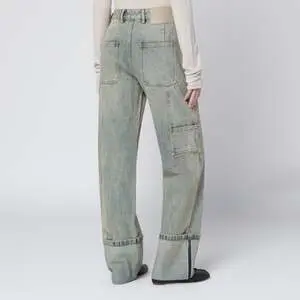 ENTIRE STUDIOS Washed-effect Wide-leg Jeans - Grey
