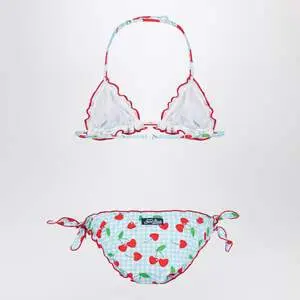 MC2 SAINT BARTH Cris Vichy And Cherries Print Bikini