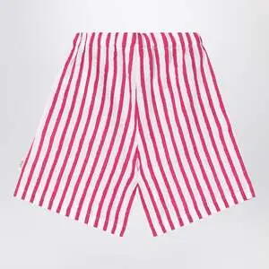 DOUUOD Striped Linen Bermuda Shorts