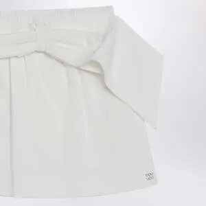 DOUUOD Cotton Mini Skirt With Bow