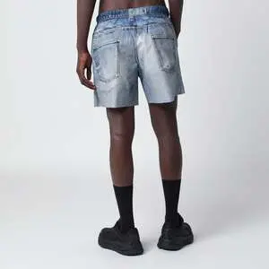 Satisfy Peaceshell 5" Shorts In Digital Denim