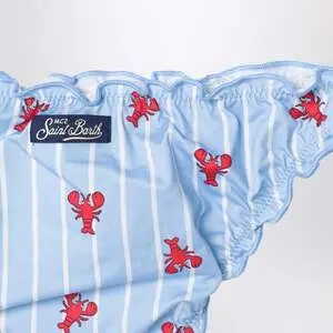 MC2 SAINT BARTH Striped Bikini With Crabs And Pouch