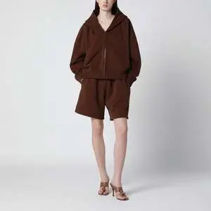 ENTIRE STUDIOS Cotton Jogging Shorts - Brown