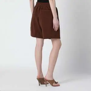 ENTIRE STUDIOS Cotton Jogging Shorts - Brown