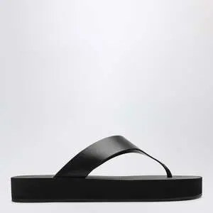 THE ROW Dune Leather Flip-flops - Black