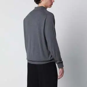 John Smedley Gray Finchley Polo In Cotton - Grey