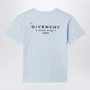 Givenchy T-shirt With Logo Print - Light Blue