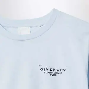 Givenchy T-shirt With Logo Print - Light Blue