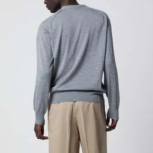 AMI Paris De Coeur Wool Cardigan - Grey