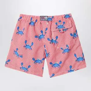 MC2 SAINT BARTH Striped Swimsuit With Crabs