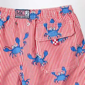 MC2 SAINT BARTH Striped Swimsuit With Crabs