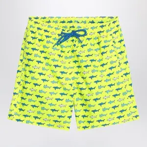 MC2 SAINT BARTH Shark Printed Swimsuit - Multicolor