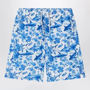 MC2 SAINT BARTH Shark Print Swimsuit - Multicolor