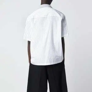 JIL SANDER Shirt In Lightweight Striped Cotton - Grey