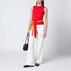 JW Anderson Tank Top With Waist Ties - Red