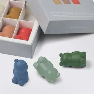LIEWOOD Set Of Nine Bear-shaped Colored Crayons