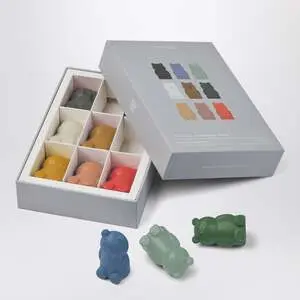 LIEWOOD Set Of Nine Bear-shaped Colored Crayons - Multicolor
