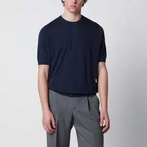 John Smedley Kempton Cotton Sweater Blue