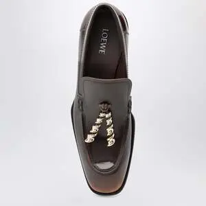 Loewe Edge Loafers In Brushed Calfskin - Brown