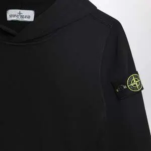 Stone Island Hooded Sweatshirt - Black