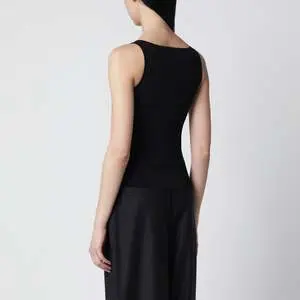 Max Mara Sleeveless Viscose Crêpe Knit Top
