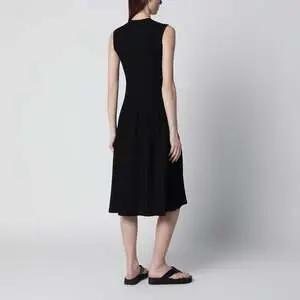 Max Mara Midi Fit-and-flare Ribbed Viscose Crêpe Dress