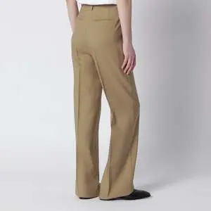 Max Mara Wide-leg Wool And Silk Poplin Trousers