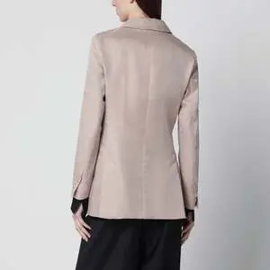 Max Mara Oversized Linen And Organza Blazer