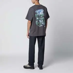 The North Face Charcoal T-shirt With Logo Print