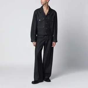LEMAIRE Trucker Denim Jacket With Contrast Stitching - Blue