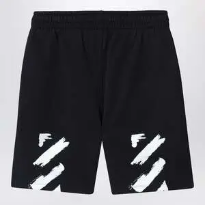 OFF-WHITE™ Logo Print Cotton Shorts