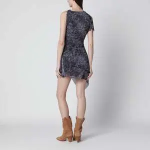 Isabel Marant Étoile Asymmetrical Ruched Mini Dress - Blue