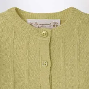Bonpoint Leander Light Cashmere Cardigan - Green