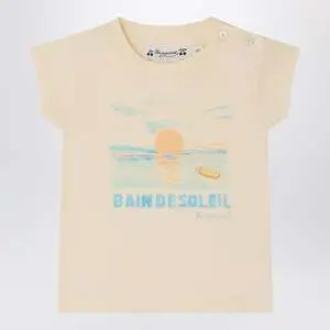 Bonpoint T-shirt With Bain De Soleil Print - Beige