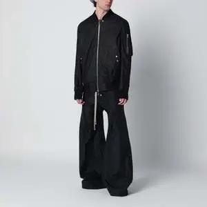 Rick Owens Lamb Leather Zip Jacket - Black