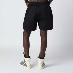Rick Owens Cotton Poplin Drawstring Shorts - Black